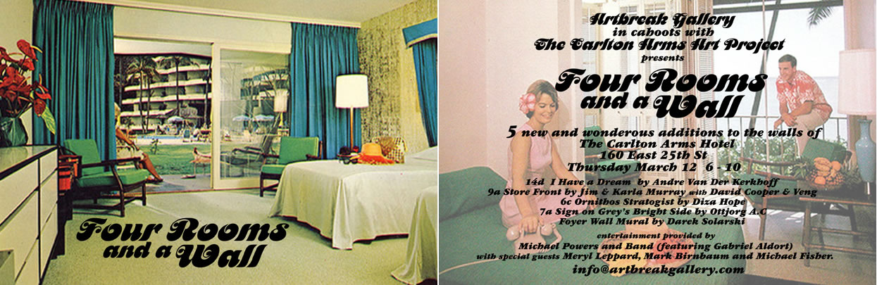 FOUR ROOMS AND A WALL at Carlton Arms Hotel | Brooklyn Street Art