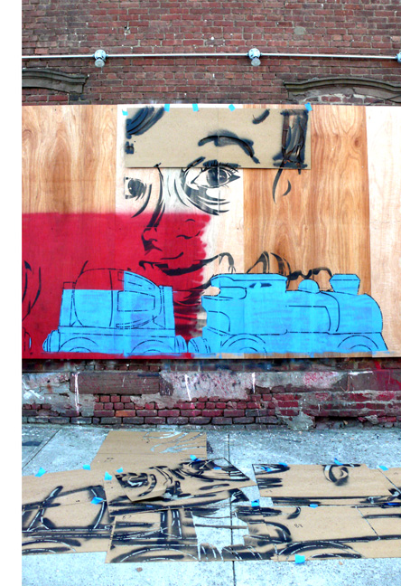 Logan Hicks Creates “Sailor” His Largest Stencil Piece Ever | Brooklyn ...