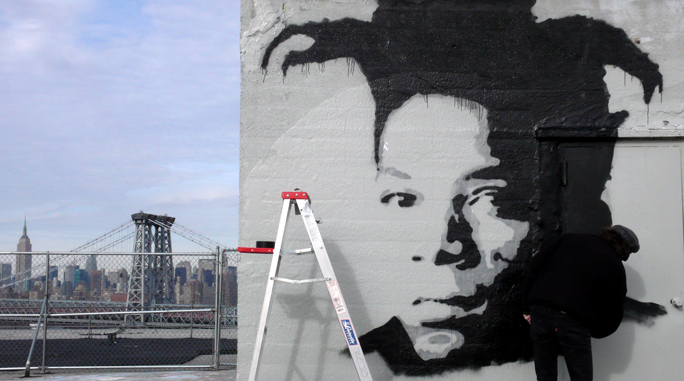 Jef Aerosol in NYC: New Basquiat Stencil The First Icon of His Visit ...