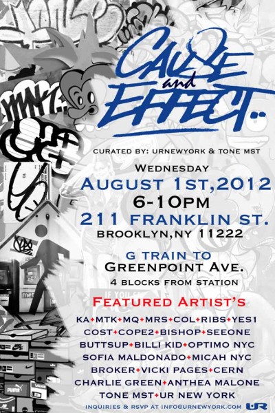 “Cause and Effect” A Graffiti Group Show (Brooklyn, NYC) | Brooklyn ...