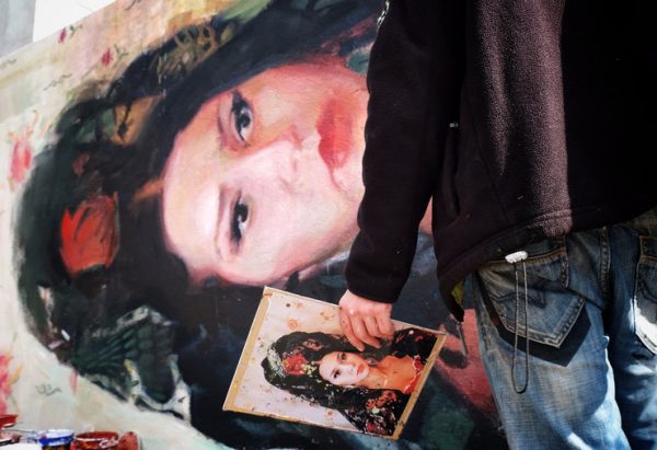 Elisa Capdevila & Ivan Floro Paint “Carmencita” Tilted at 90 Degrees ...