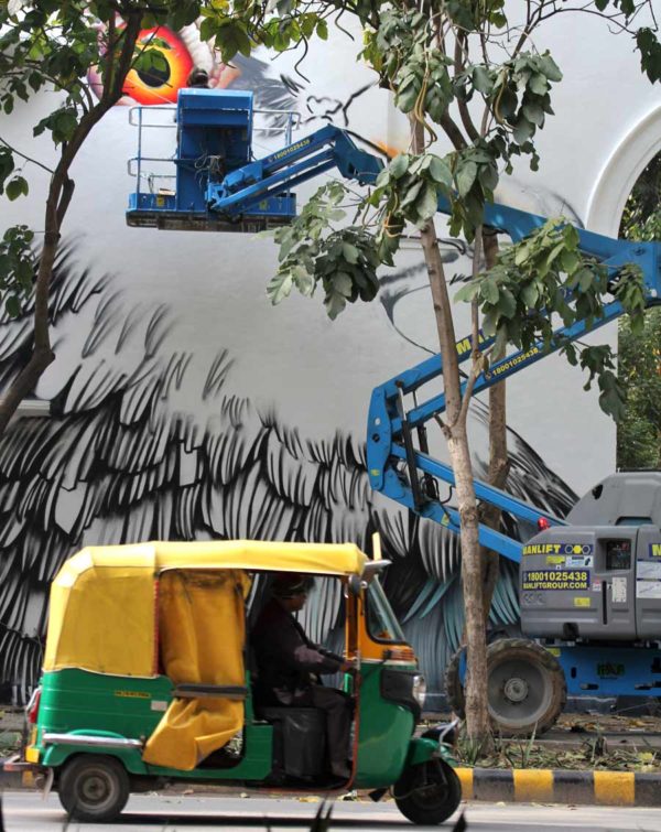 Painted Bird in New Delhi: Adele Renault in India | Brooklyn Street Art