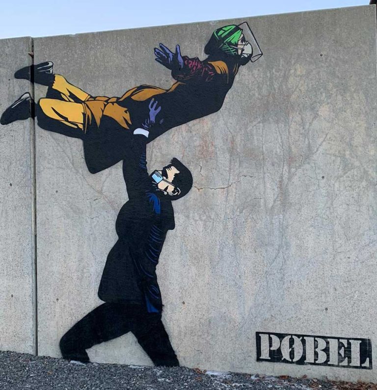 Pøbel Lifts a Hero Aloft in Norway | Brooklyn Street Art
