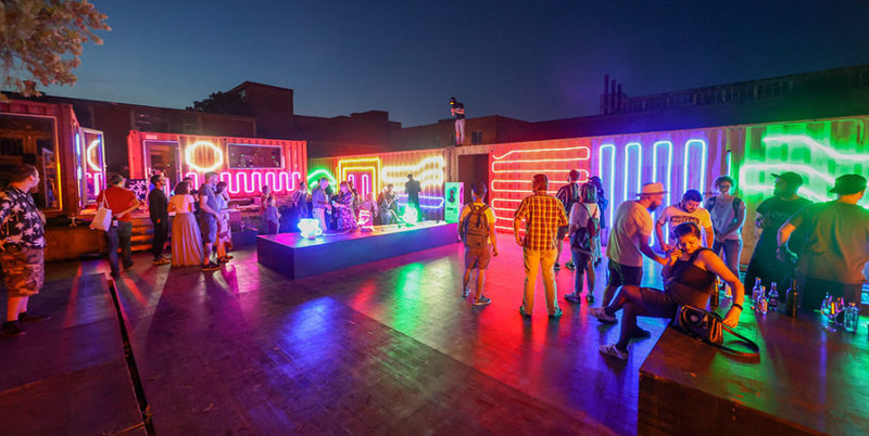 SpiderTag: Interactive-Immersive Neon Space #1 | Brooklyn Street Art