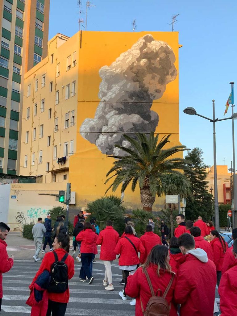 Escif: “The War Begins Here” in Valencia | Brooklyn Street Art