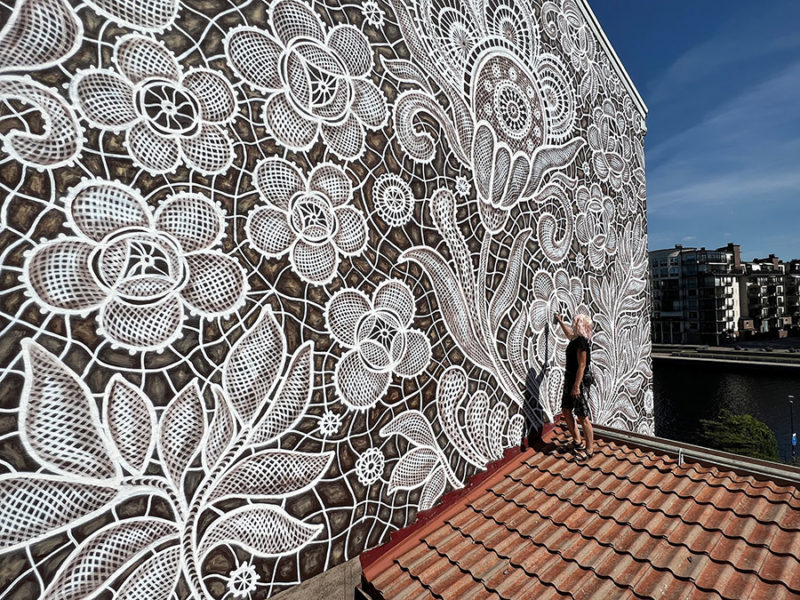 NeSpoon Covers Europe in Lace – 10 Cities this Year | Brooklyn Street Art