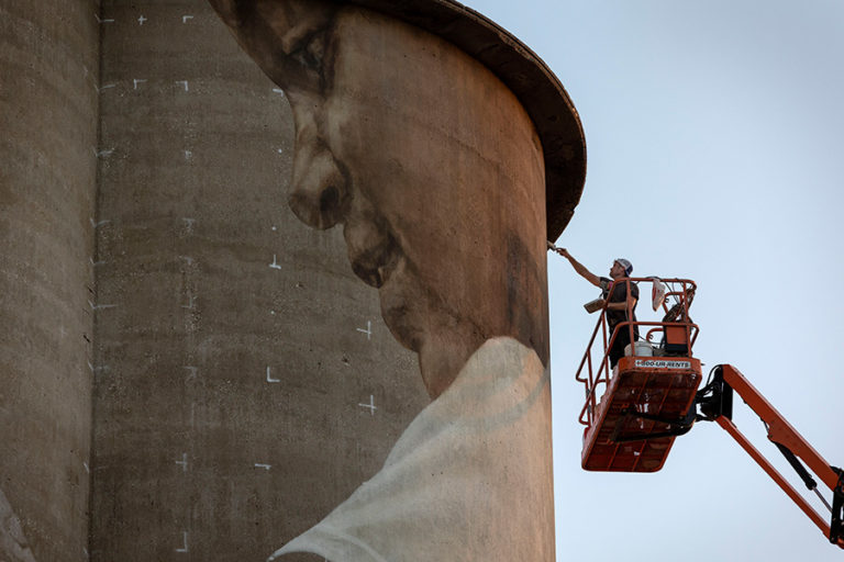 Guido Van Helten Soars in Salina, Kansas | Brooklyn Street Art