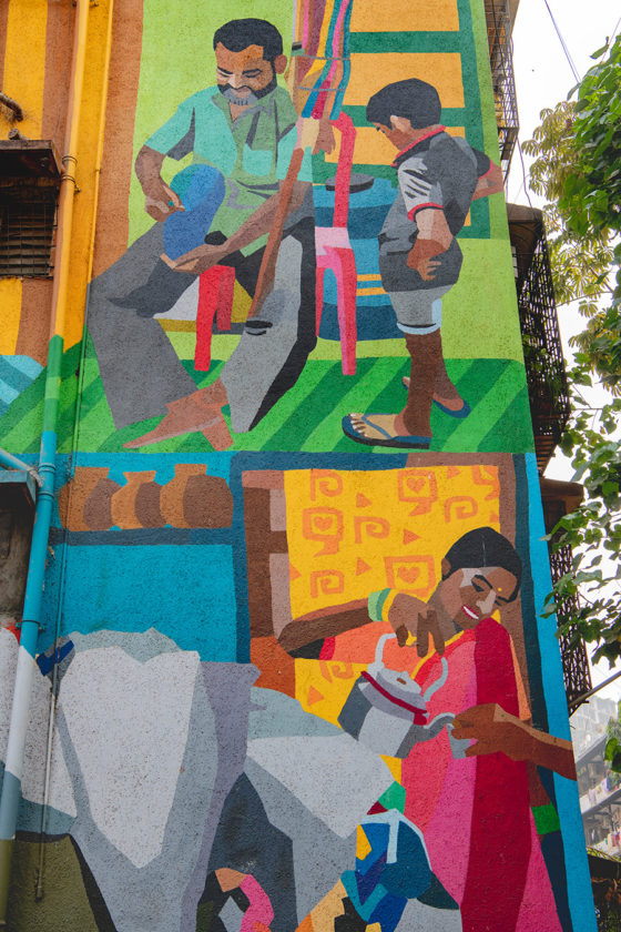 Martha in Mumbai for St+ India, Visits Dharavi Slum | Brooklyn Street Art
