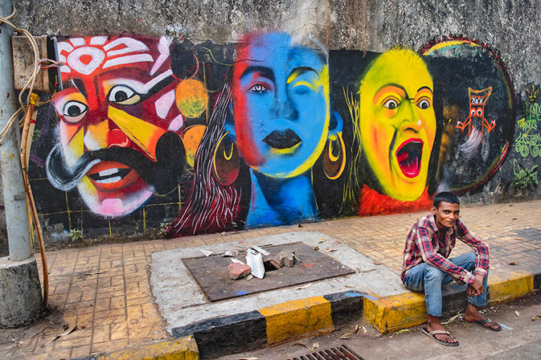 Martha in Mumbai for St+ India, Visits Dharavi Slum | Brooklyn Street Art