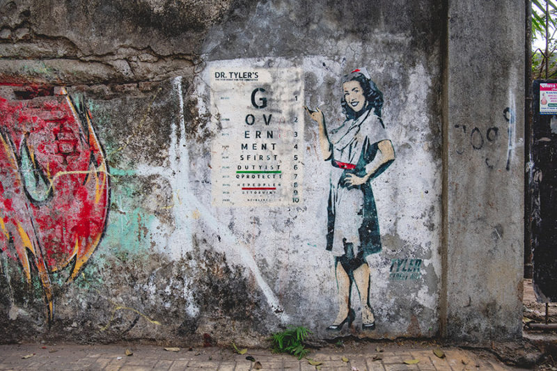 Martha in Mumbai for St+ India, Visits Dharavi Slum | Brooklyn Street Art