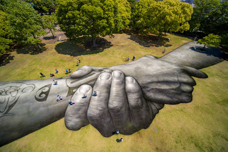 Saype – Beyond Walls in Okinawa, Nagasaki, Fuji, and Tokyo, Japan ...