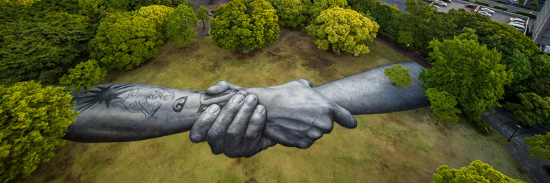 Saype – Beyond Walls in Okinawa, Nagasaki, Fuji, and Tokyo, Japan ...