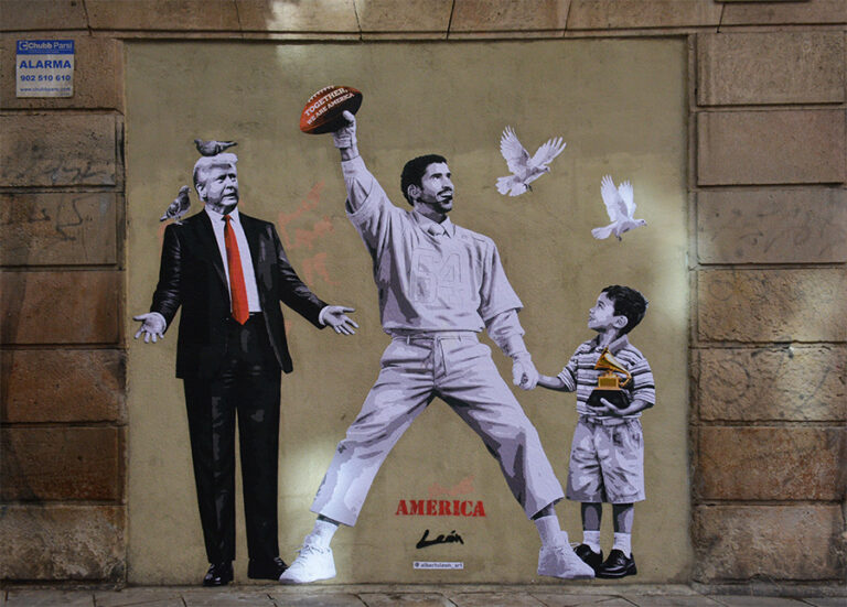 Bad Bunny: Together We Are America, in Barcelona | Brooklyn Street Art